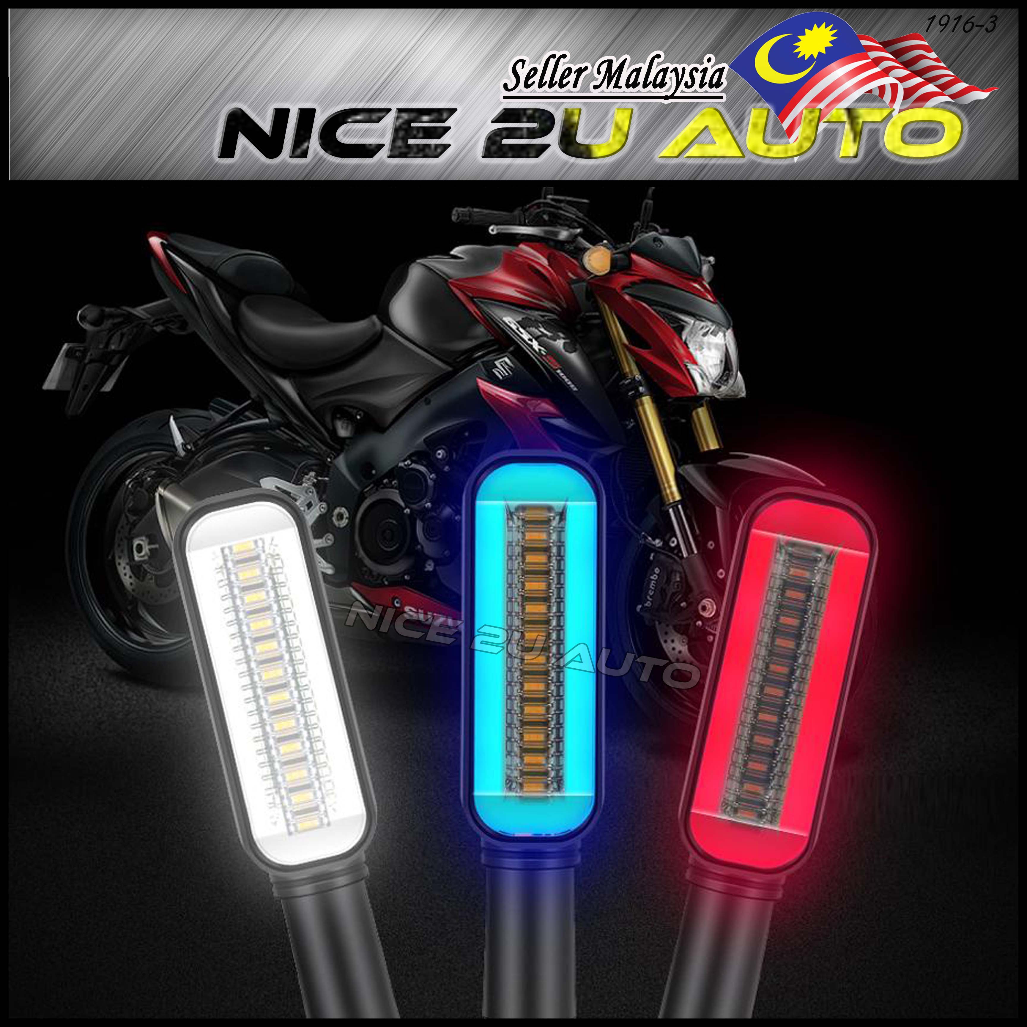 (2pcs) Motorcycle LED Turn Signal Lamp Sequential Flowing Indicator ...