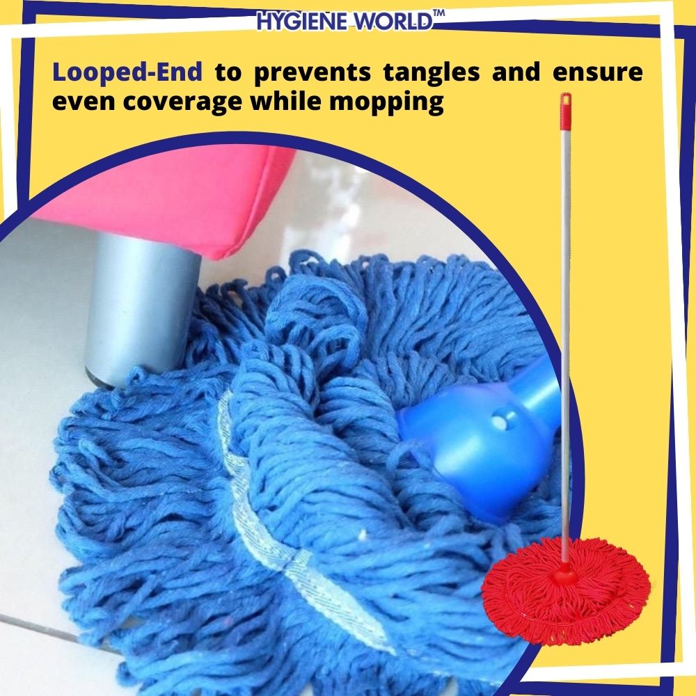 Microfiber Mop 300g with 4′ Aluminium Handle / Looped-End Floor Mop ...