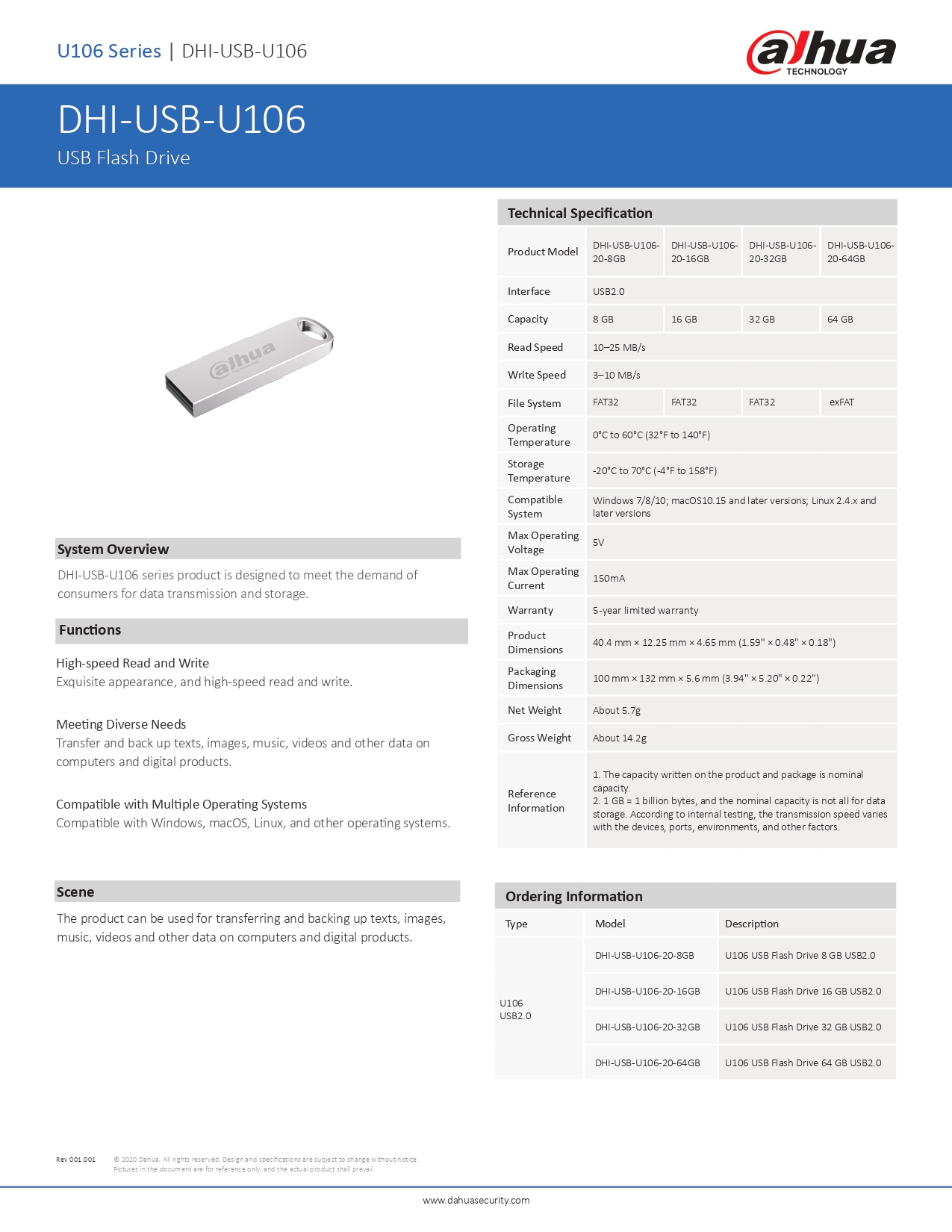 Dahua USB 2.0 - Silver (32GB) DHI-USB-U106-20-32GB | Shopee Malaysia