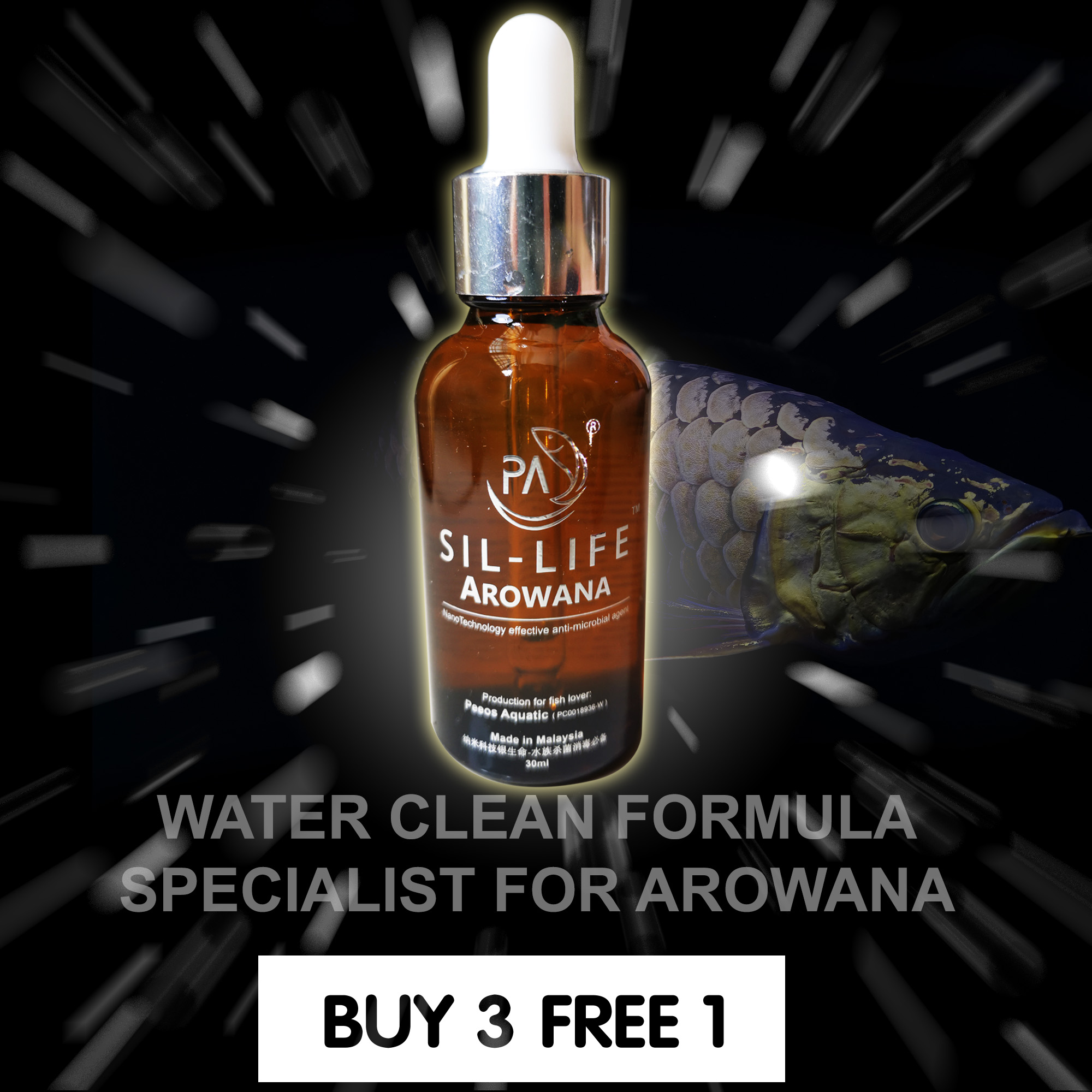 PA Sil Life Arowana aquarium Ikan kelisa goldfish lobster Dropsy Velvet ...