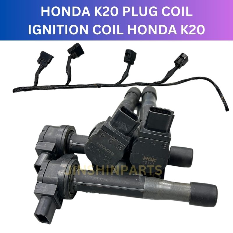 HONDA K20 K24 IGNITION COIL PLUG (NGK HITACHI) WITH WIRE SOCKET - PLUG ...
