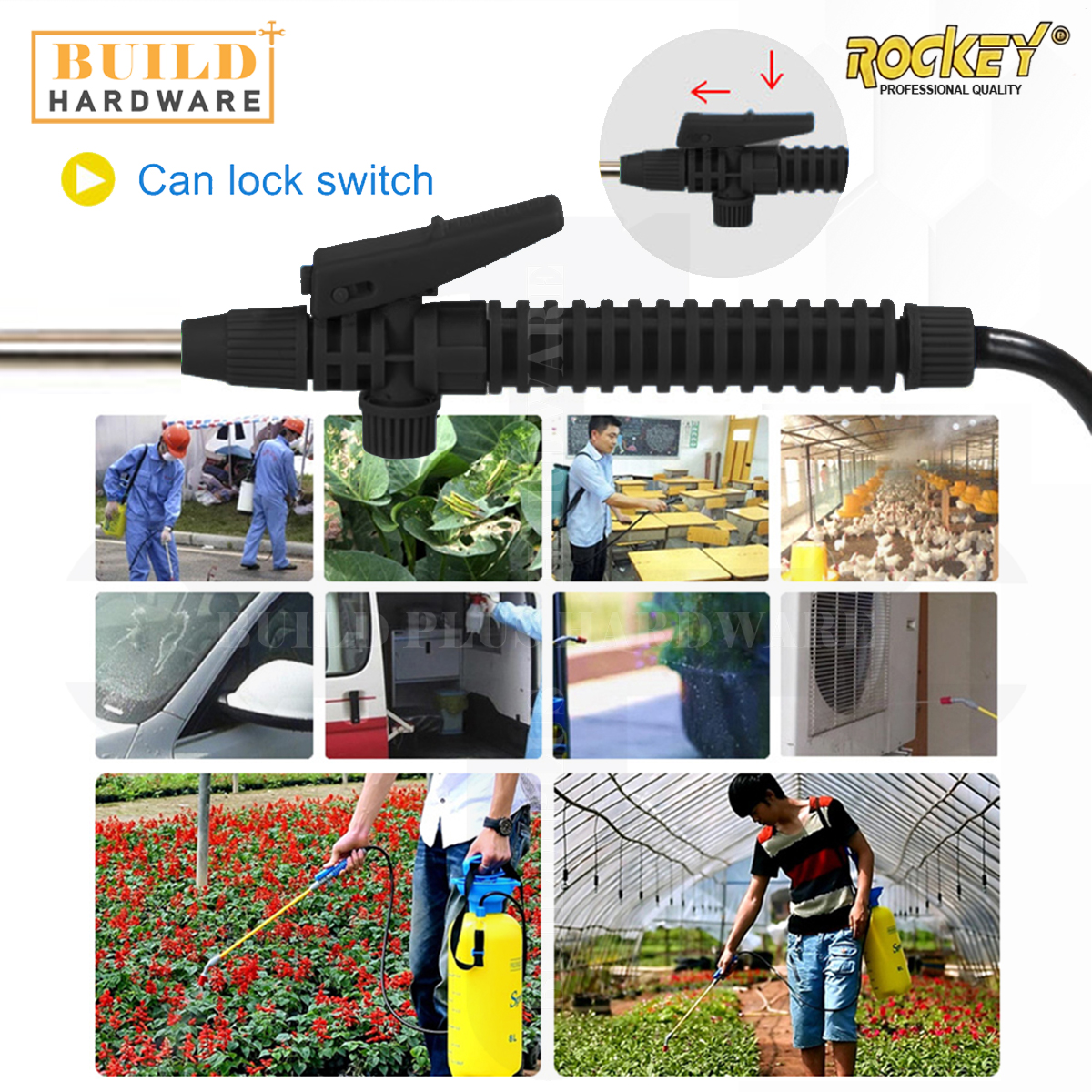 ROCKEY 5L Pressure Garden Sprayer Water Pump Portable Spray Penyembur ...