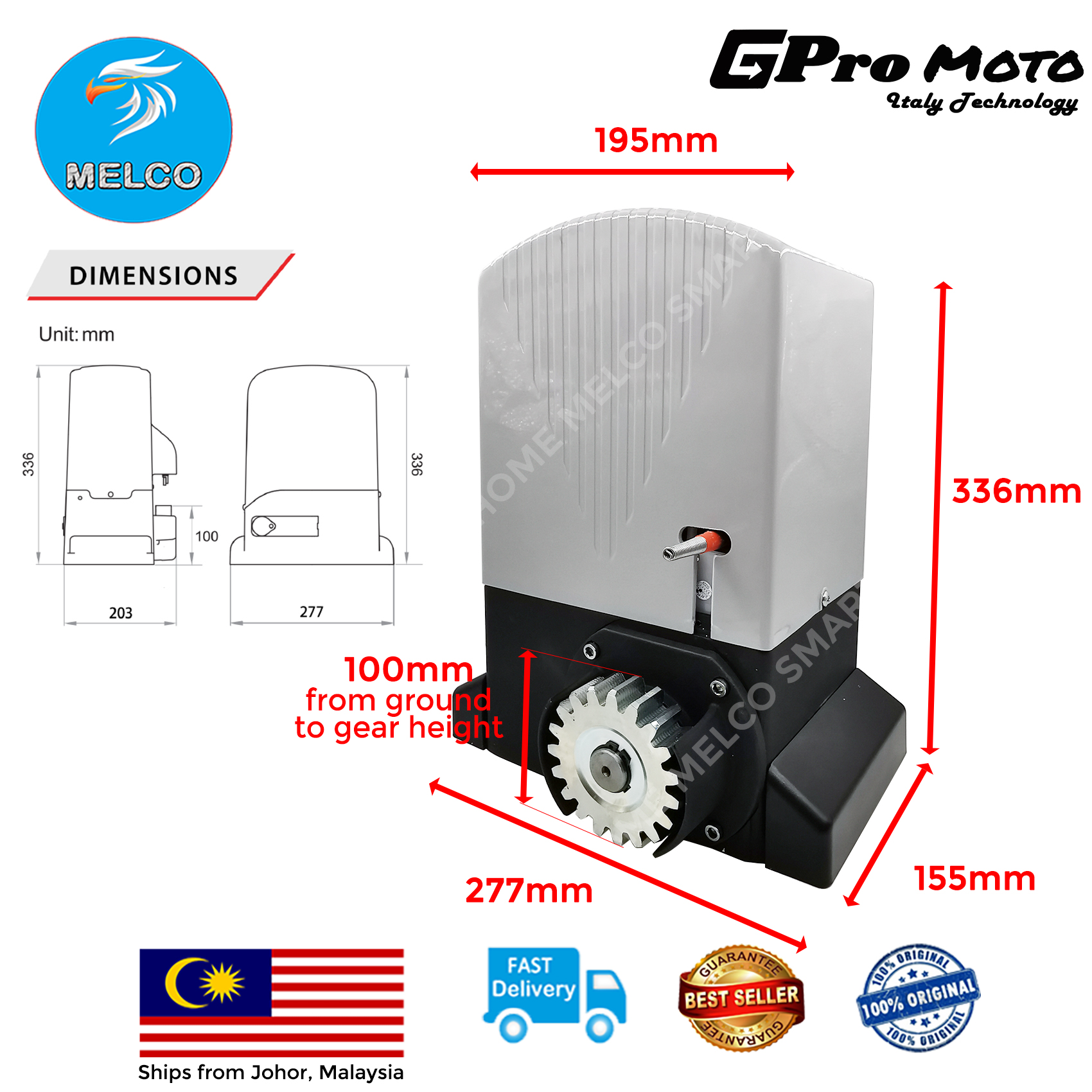 Power gate OFFER Gpro750 AC Sliding Autogate Motor 2000kg ( HEAVY DUTY ...