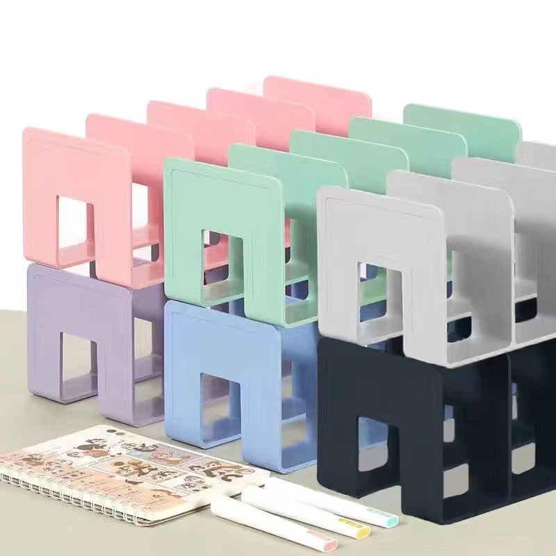 2Pcs Desktop Book Rack Table Books Stand Holder Bookend Organizer ...