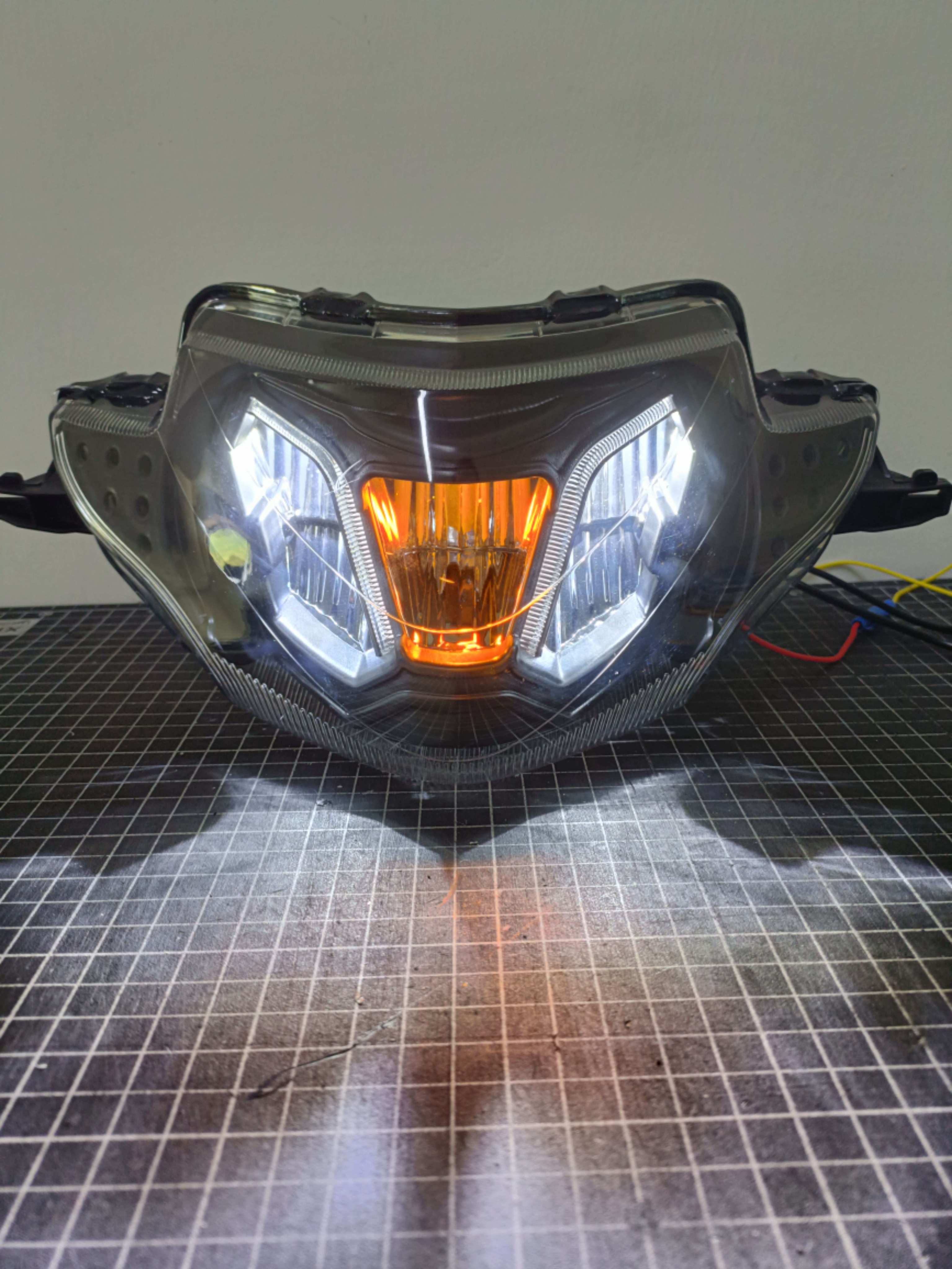 HONDA WAVE 125S HEAD LAMP LED CUSTOM ZHIPAT LAMPU DEPAN HEADLAMP ...