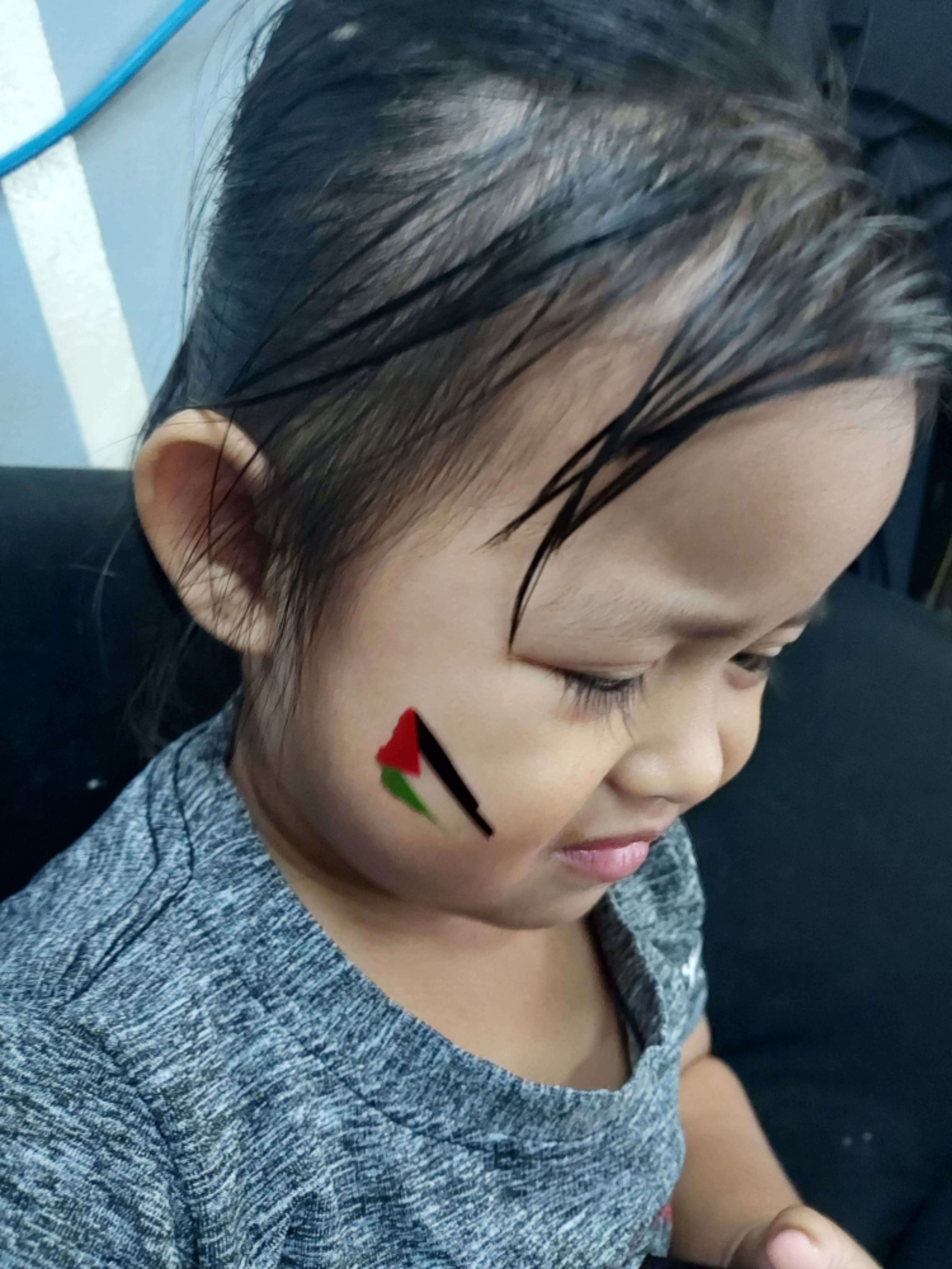 Sticker Pipi, muka Palestine, plastick Face Sticker Tattoo Love Flag ...
