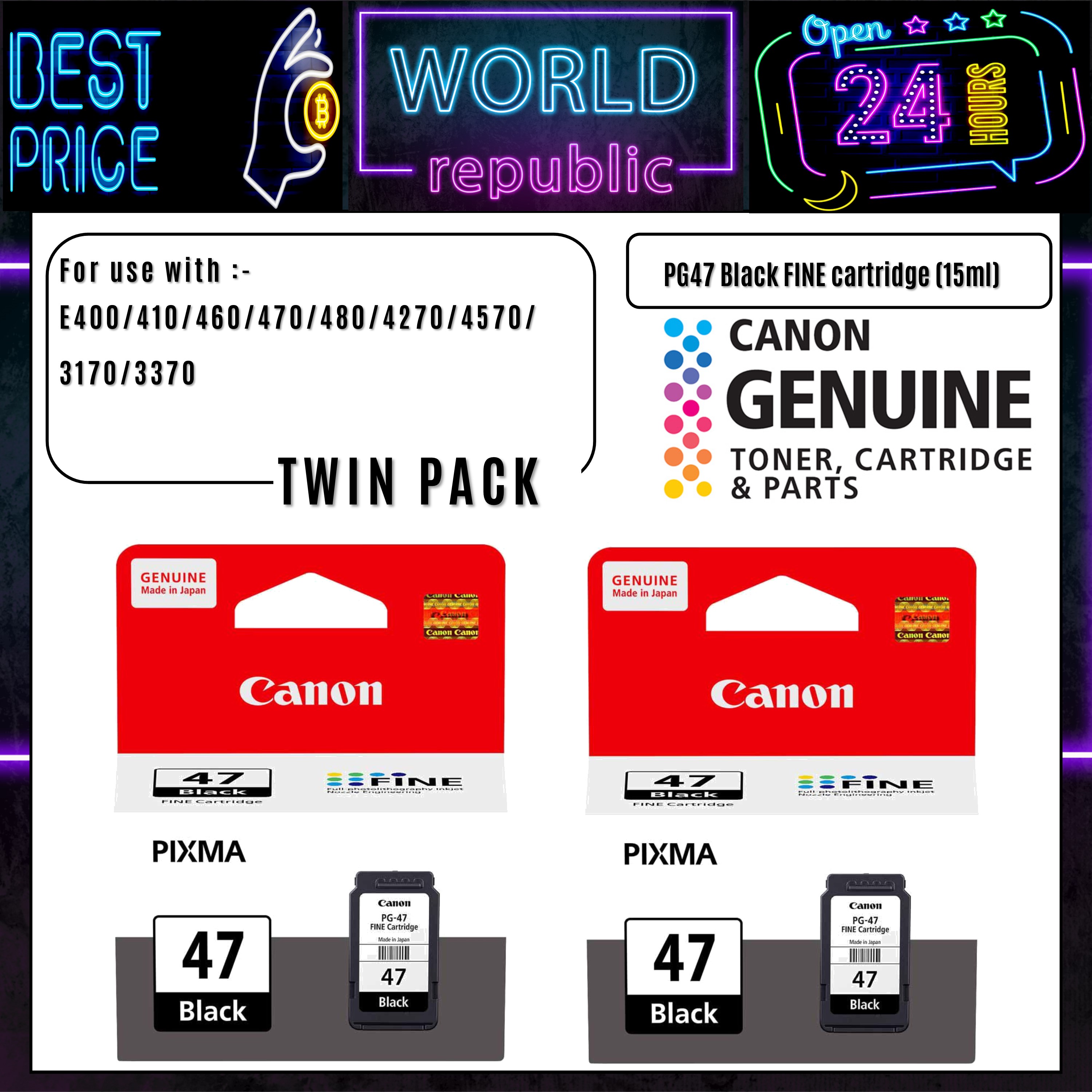Canon Original Ink Cartridge - PG47 Combo [ 2pcs ] PG-47 47 - Pixma ...