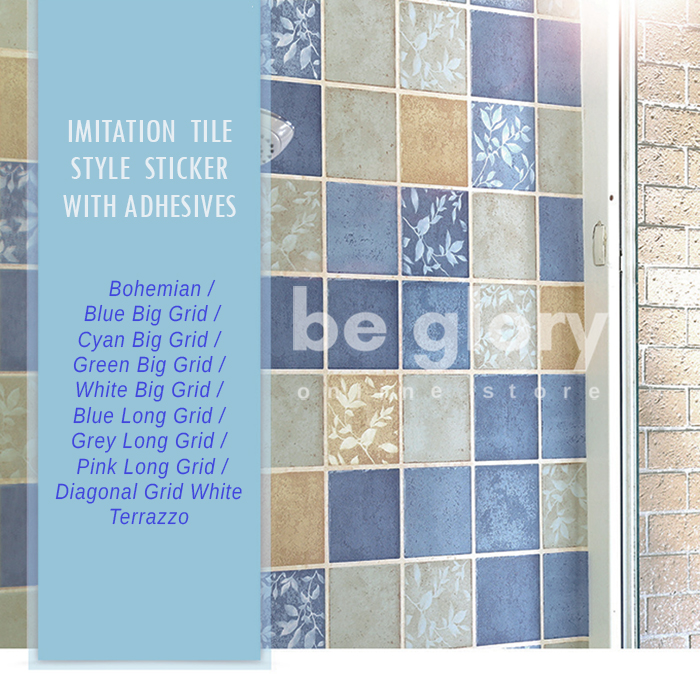 PVC Wallpaper Sticker 60cm x 1m Home Decor Bathroom Kitchen Self ...