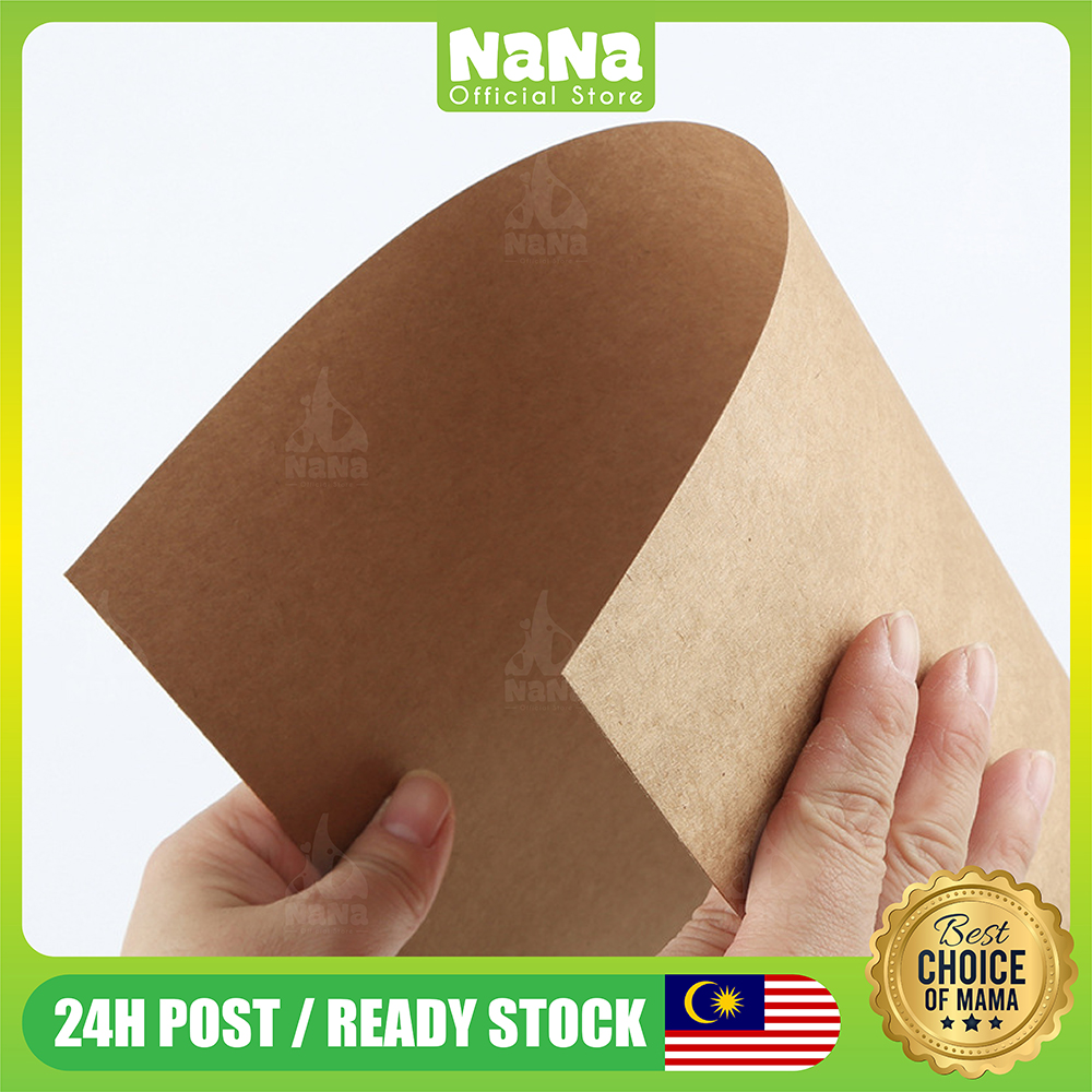 NANA A4 Color Paper Extra Thickness Milky White Black Kraft Brown ...