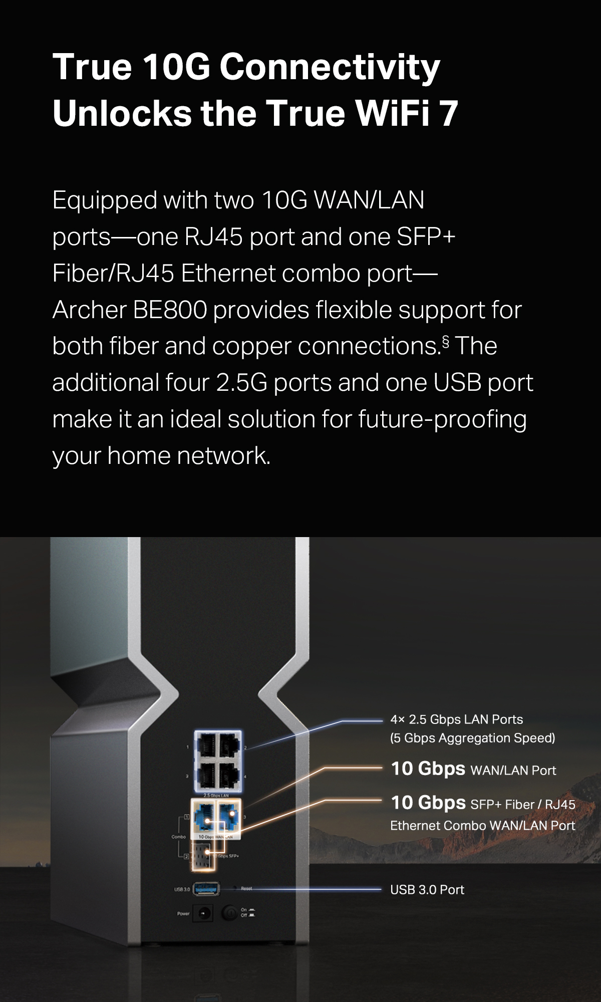 TP-Link Archer BE800 / BE805 WiFi 7 BE19000 Tri-Band Dual 10G + 4x 2.5G ...