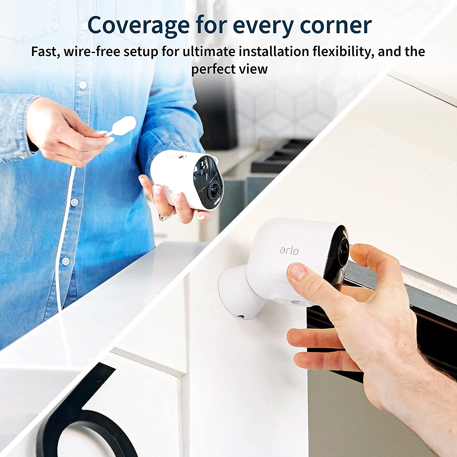 Arlo Ultra 2 Spotlight Camera Wireless Security, 4K Video & HDR, Color Night Vision, Wire-Free ...