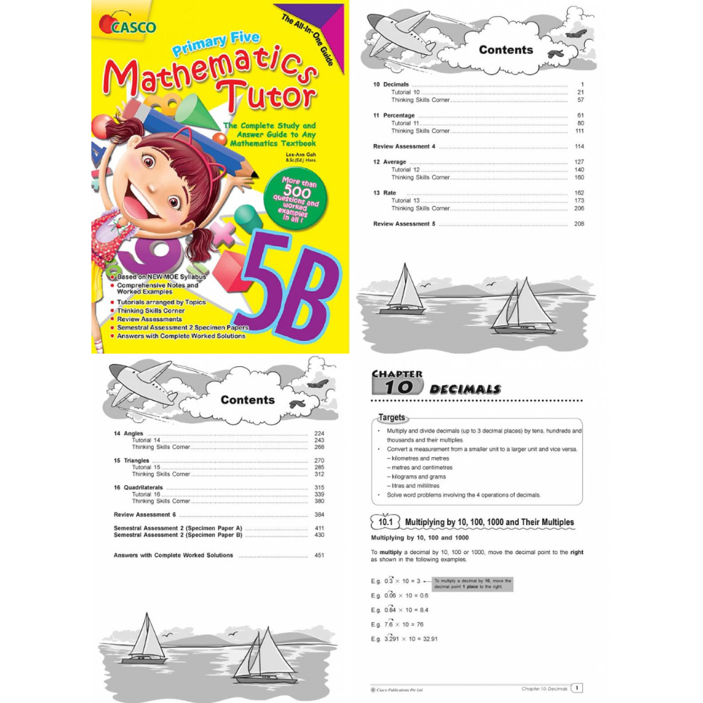 CASCO Primary Mathematics Tutor 5A Vol 1/ 5A Vol 2/ 5B | Shopee Malaysia