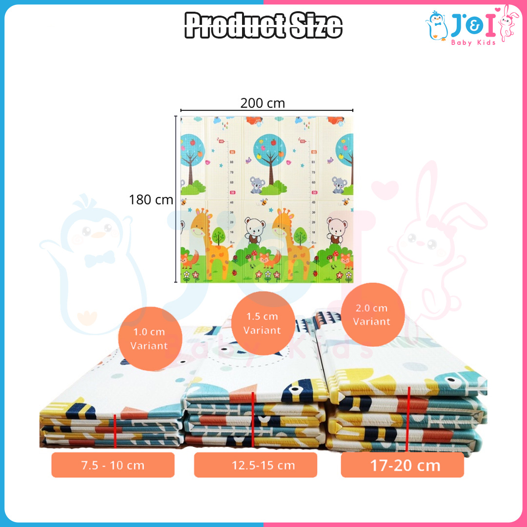 Baby Mat 2cm Thick (180/200 cm) Double Sided Playmat Baby Tikar Kids ...
