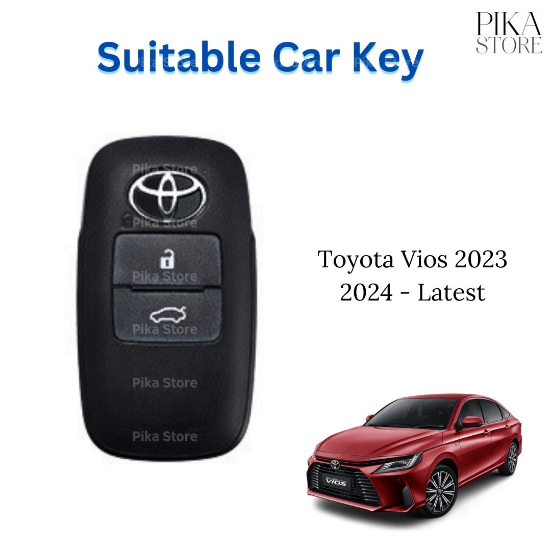 NEW Toyota Vios 2023 Key Cover Cowhide Leather Car Keyless Remote ...