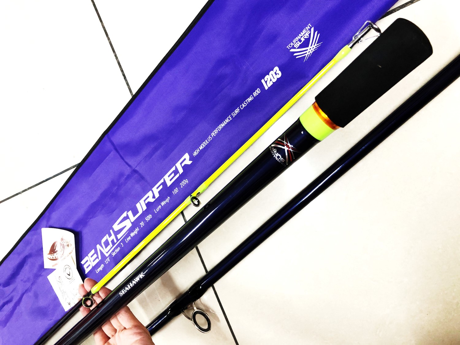 SEAHAWK BEACH SURFER SURF Fluorescent Tip FISHING ROD (Pos Packing ...