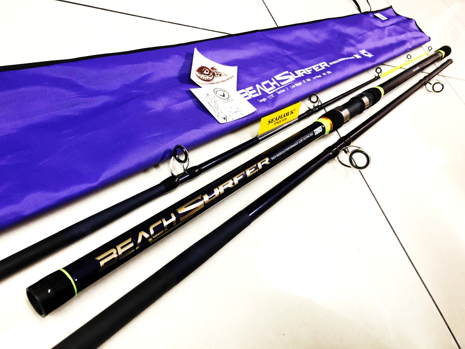 SEAHAWK BEACH SURFER SURF Fluorescent Tip FISHING ROD (Pos Packing ...