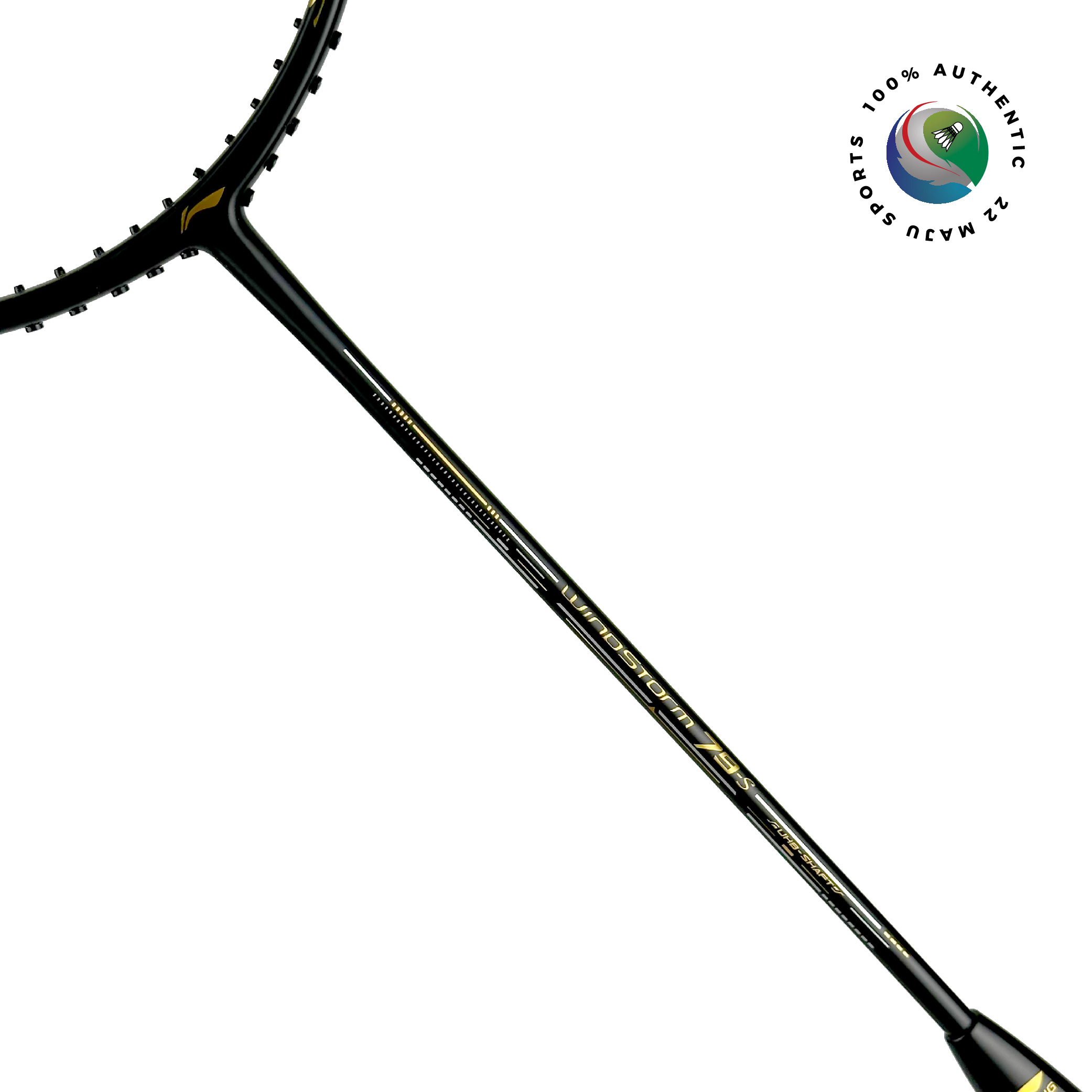 LI-NING WINDSTORM 79-S BLACK GOLD 5UG6 BADMINTON RACKET LINING 79S ...