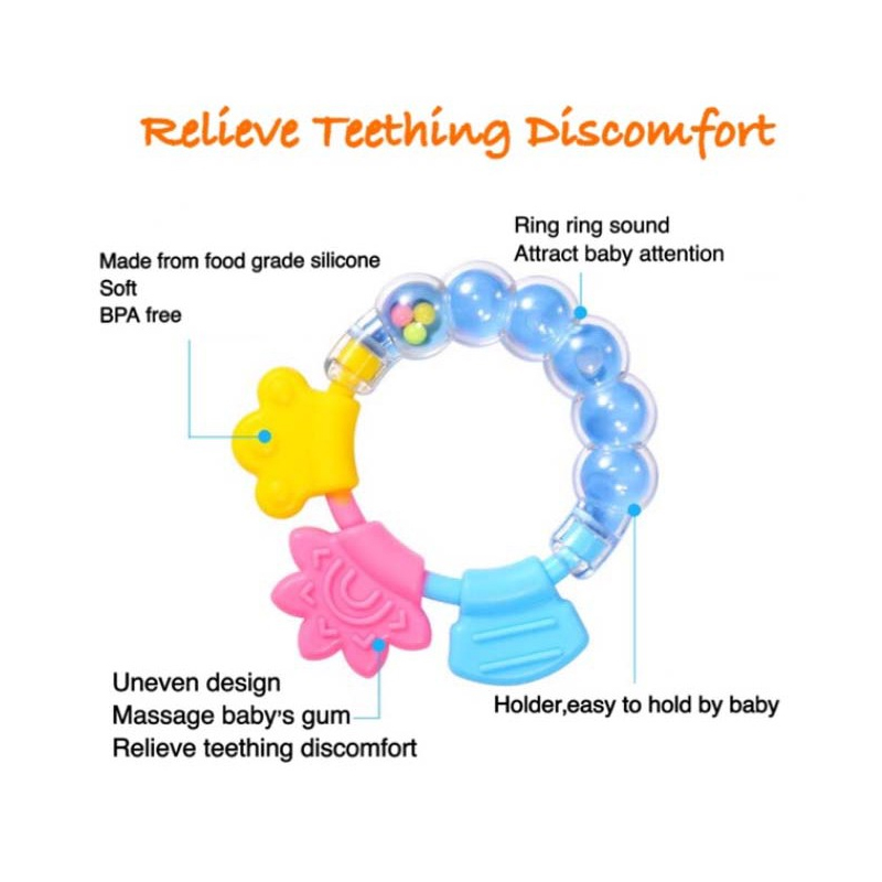 6/8/13Pcs set Newborn Baby Teether Silicone Toys Early Learning ...