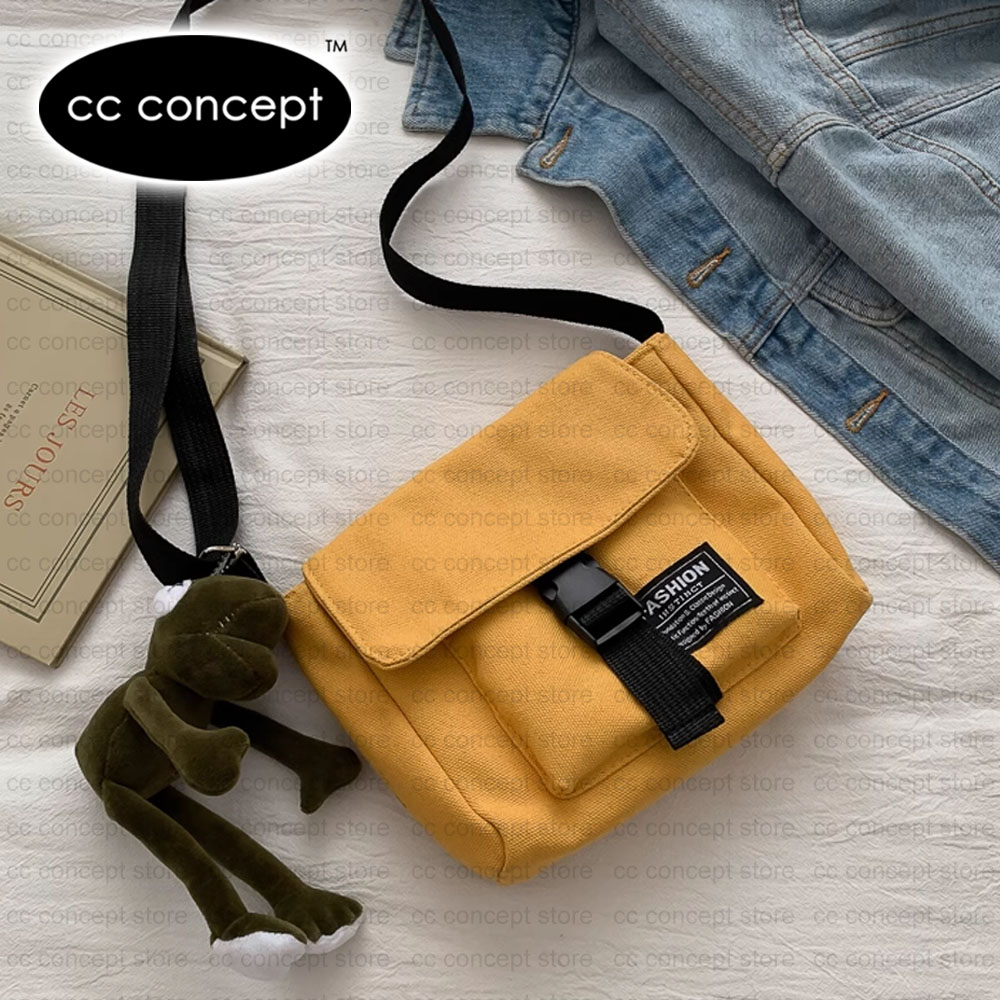 CC CONCEPT Canvas Sling Bag Crossbody Shoulder Bag Women Men Bag ...