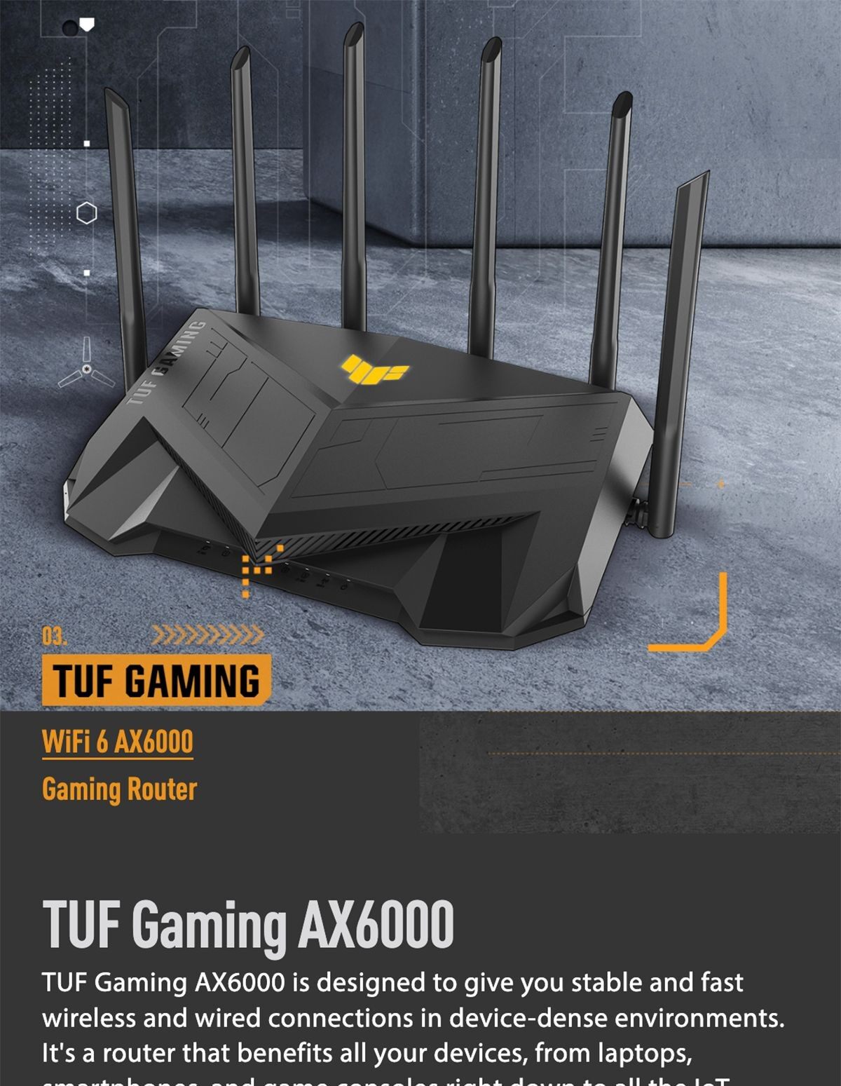 Asus TUF-AX6000/ TUF-AX4200 Dual Band WiFi 6 AiMesh AiProtection ...