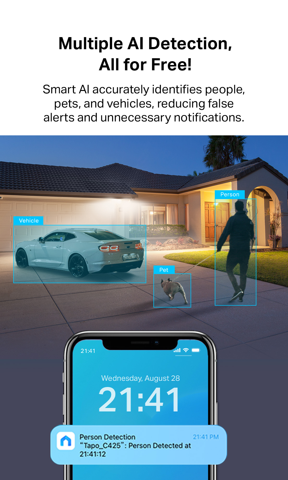 TP-Link 4MP 2K QHD Tapo C425 Smart Wire-Free Outdoor Security Camera ...