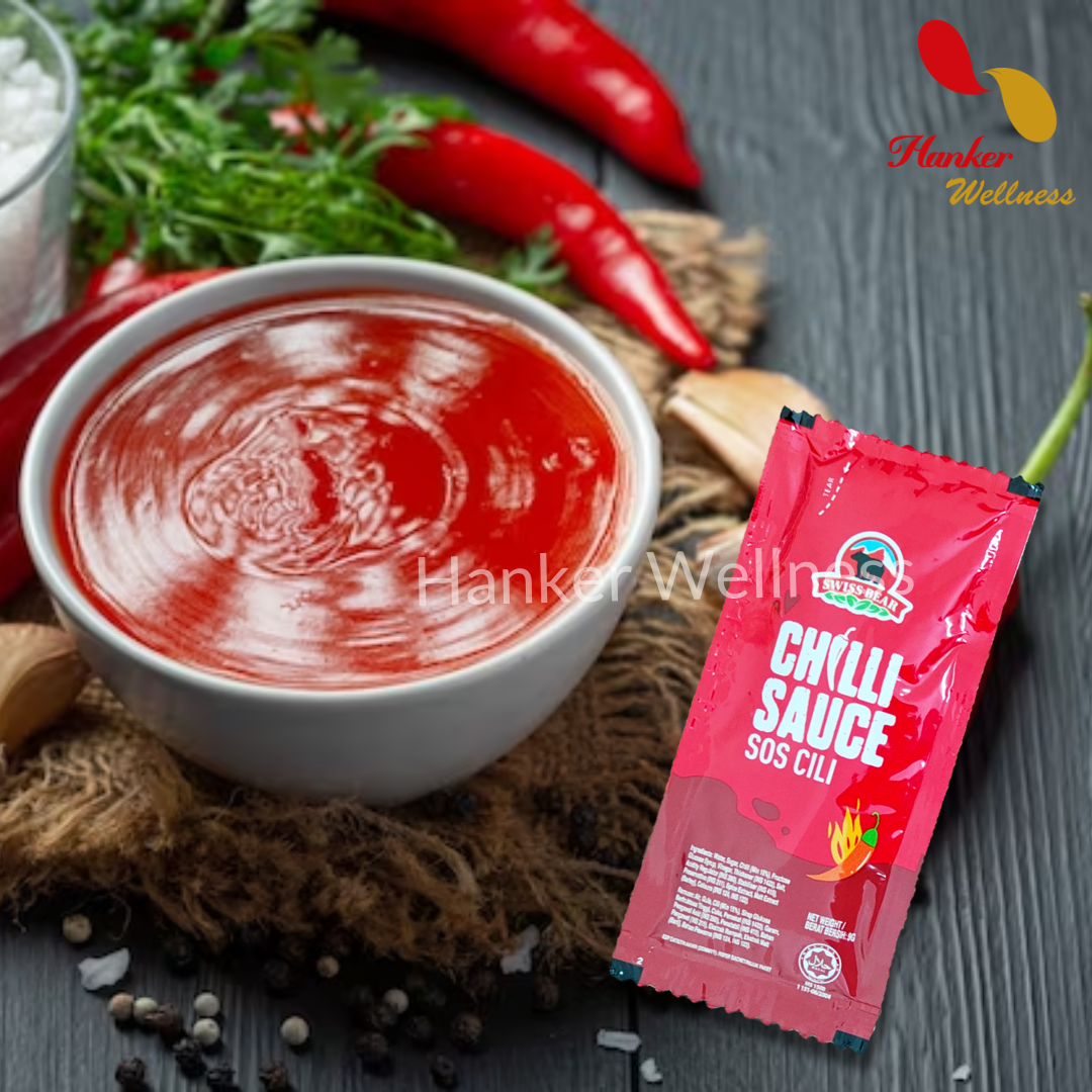 SWISS BEAR Chili & Tomato Sauce Sachets | Sos Cili & Sos Tomato | 30 ...