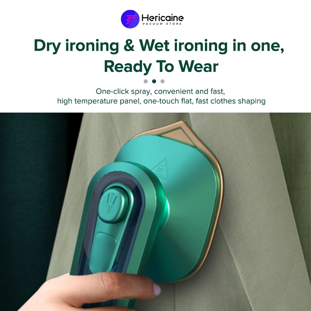 2025 Hericaine Portable Steam Iron Travelling Mini Garment Streamer ...