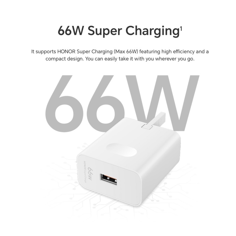 Original HONOR 66W SuperCharge Charger + 6A Cable | Shopee Malaysia