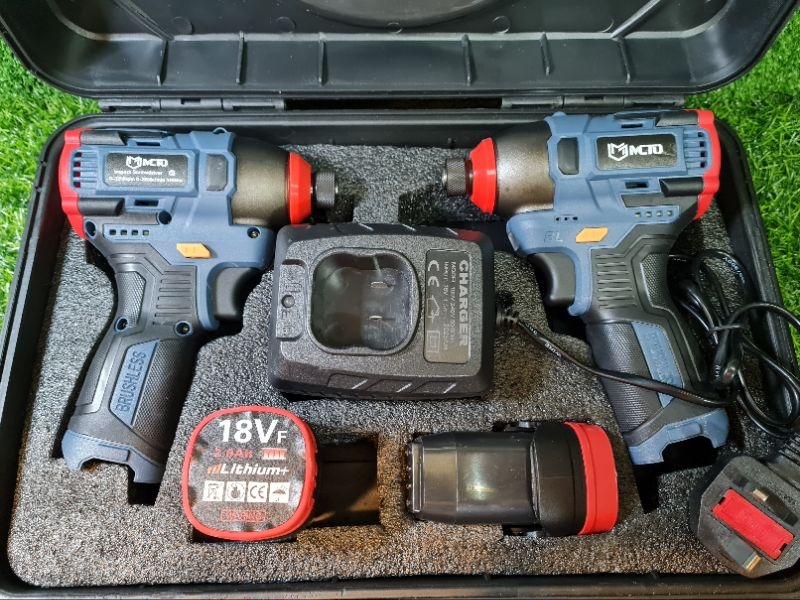 MYD 18v Grey Combo set 1/4" 3 Speed impact Driver drill + Hi-spec 10mm ...