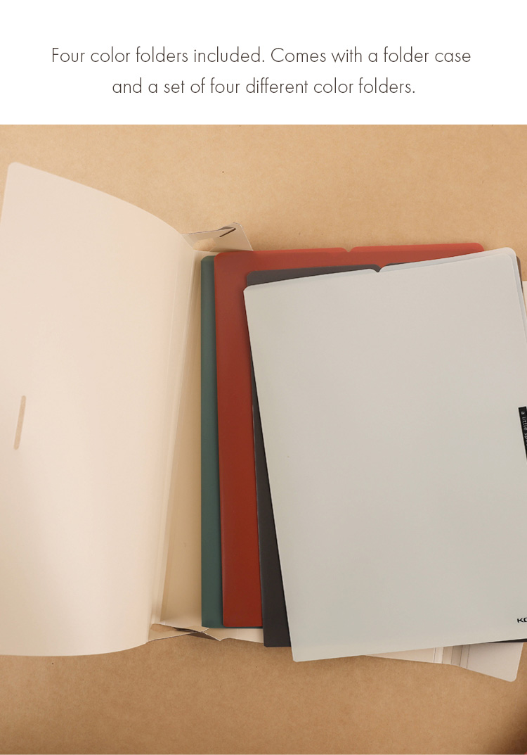 KOKUYO a little special A4 file organizer folder set file case WSG ...