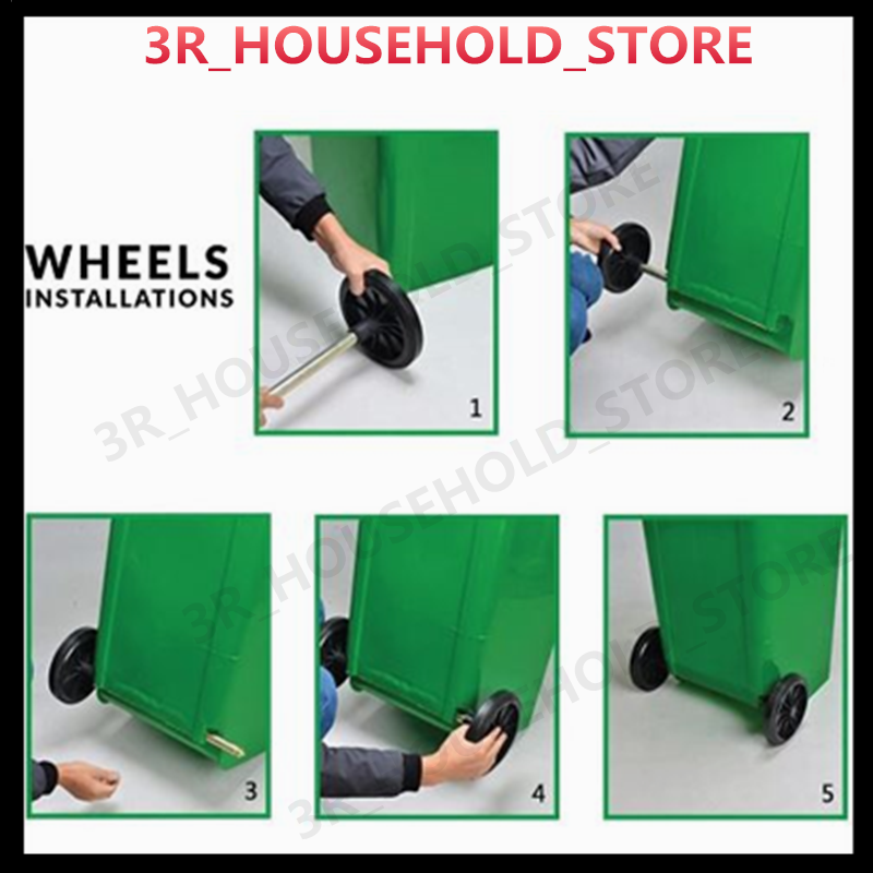 Replacement Parts ONLY for 120L 240L Dustbin Wheel Shaft Lid Hinge Bolt ...
