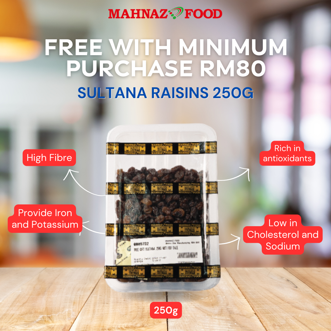 [FREE GIFT NOT FOR SALE] MAHNAZ FOOD SULTANA RAISINS (250g) | Shopee ...