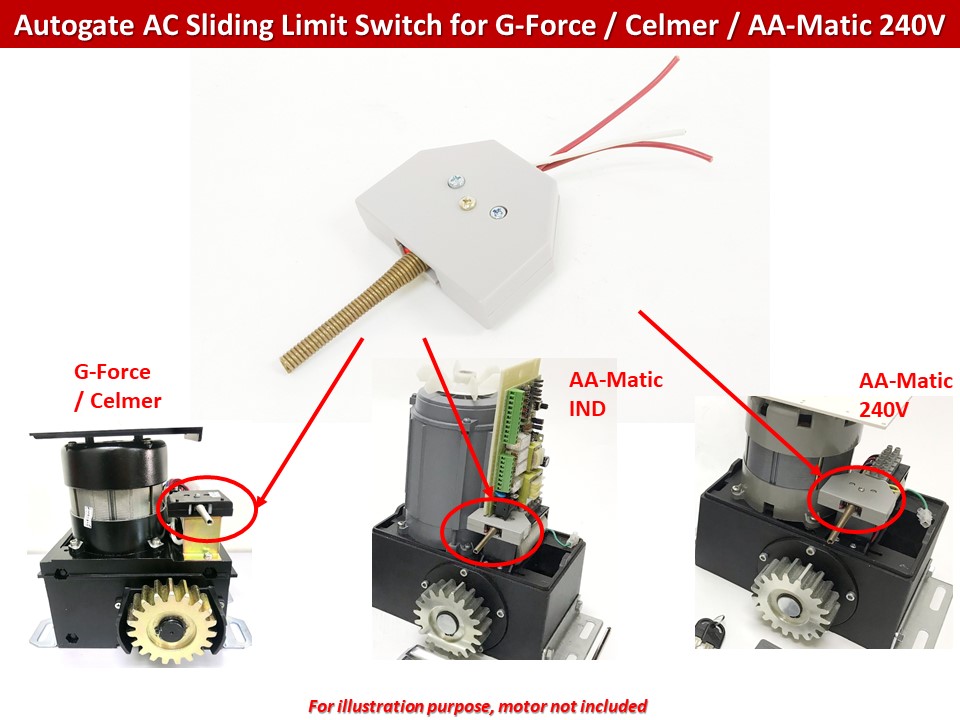Autogate AC Sliding Limit Switch for G-Force / Celmer / AA-Matic 240V ...