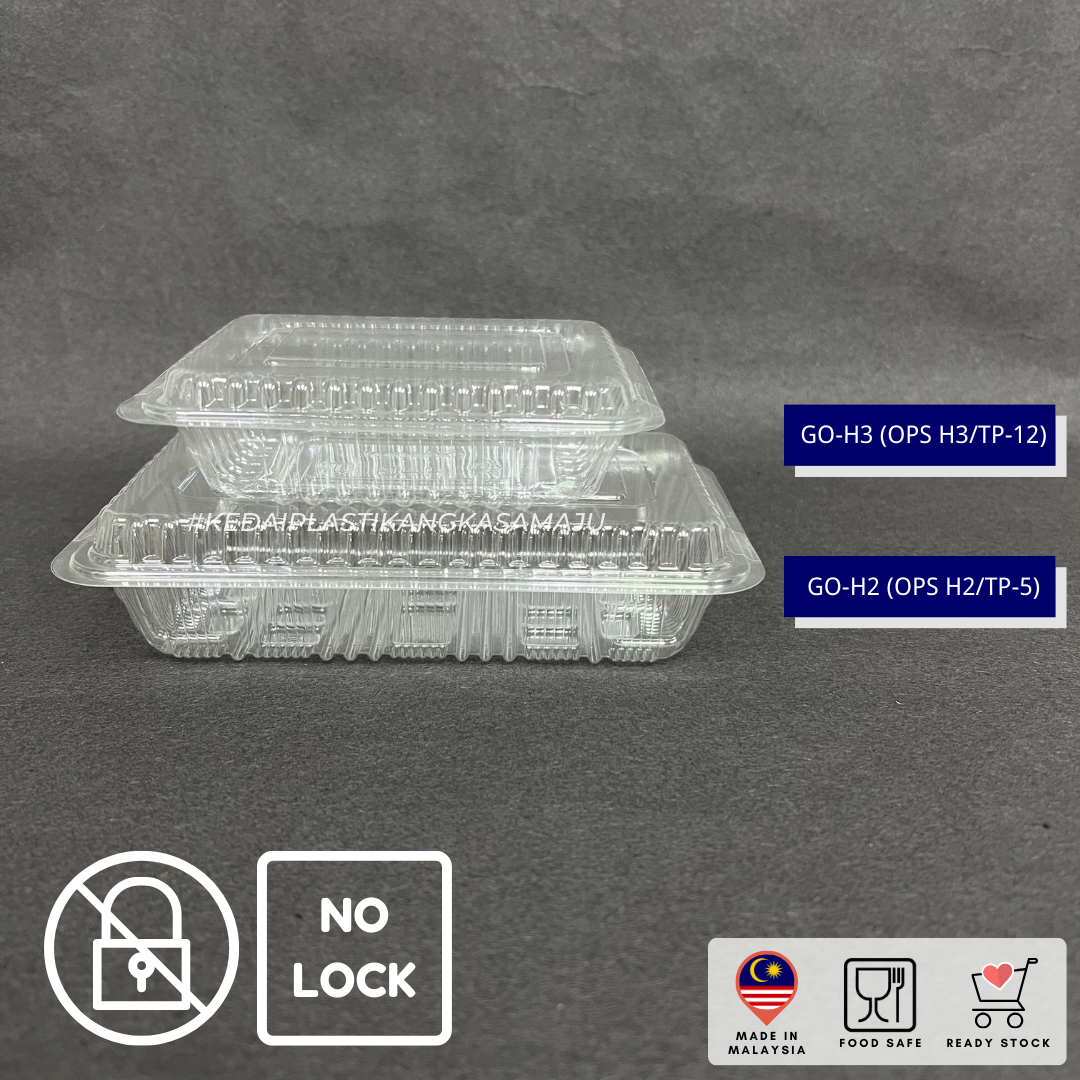 [2000pcs/carton] GO-H3 (OPS H3/TP-12) - Bakery Disposable Plastic Clear ...