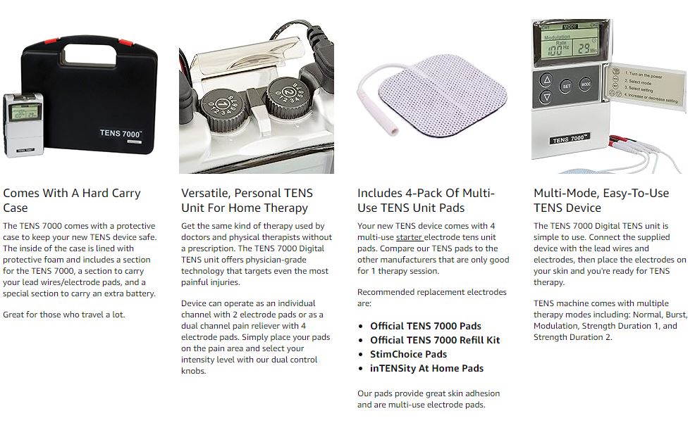 TENS 7000 Digital TENS Unit with Accessories - TENS Unit Muscle ...