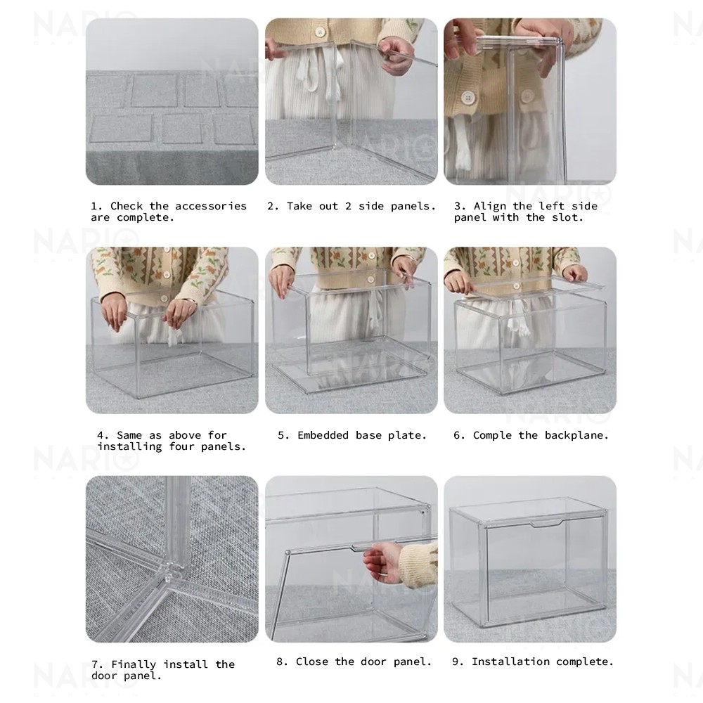 NARIO Magnetic Acrylic Transparent Display Box Handbag Storage ...