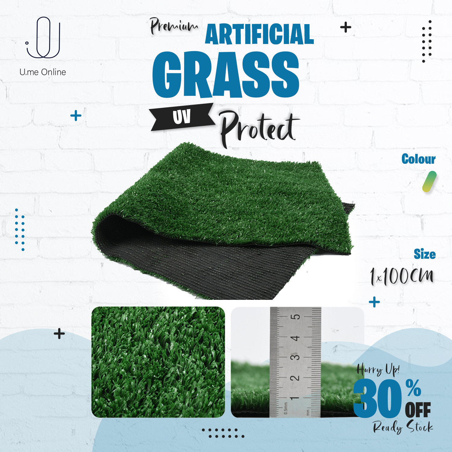 U.me Artificial Synthetic Turf for Kindergarten Plastic Runway Fake ...