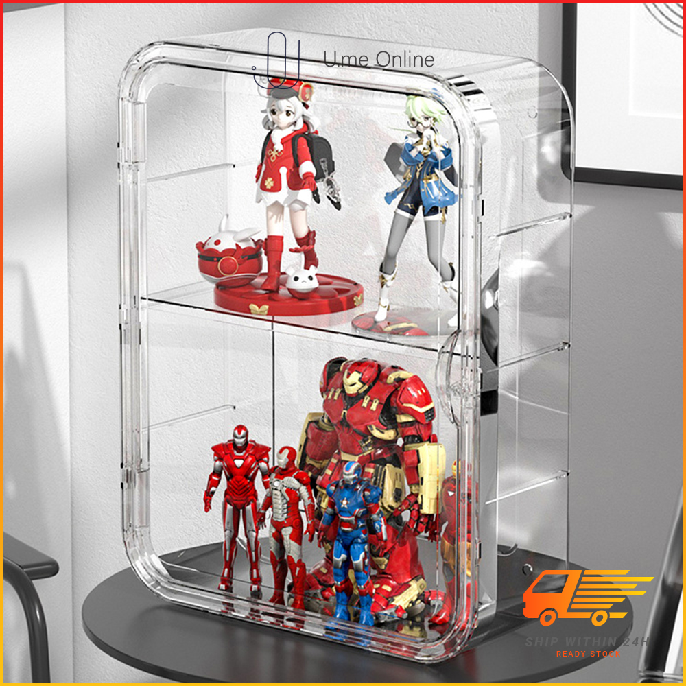 U.me Dustproof Storage Box Toy Figure Display Cabinet Collectible Dolls ...