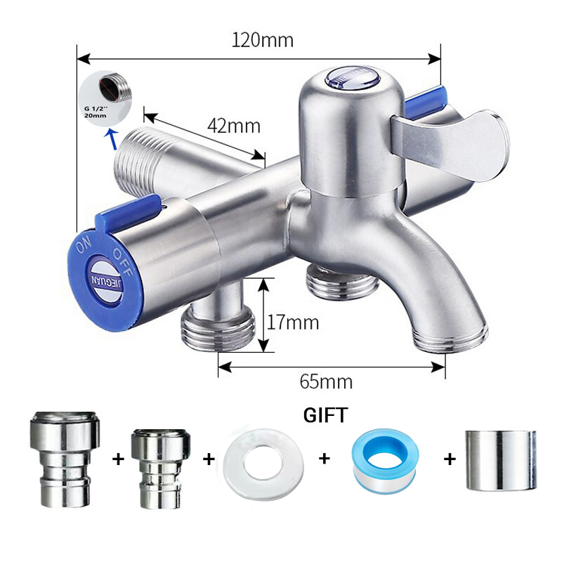 Stainless steel 3-way faucet multipurpose bathroom sink faucet washing ...