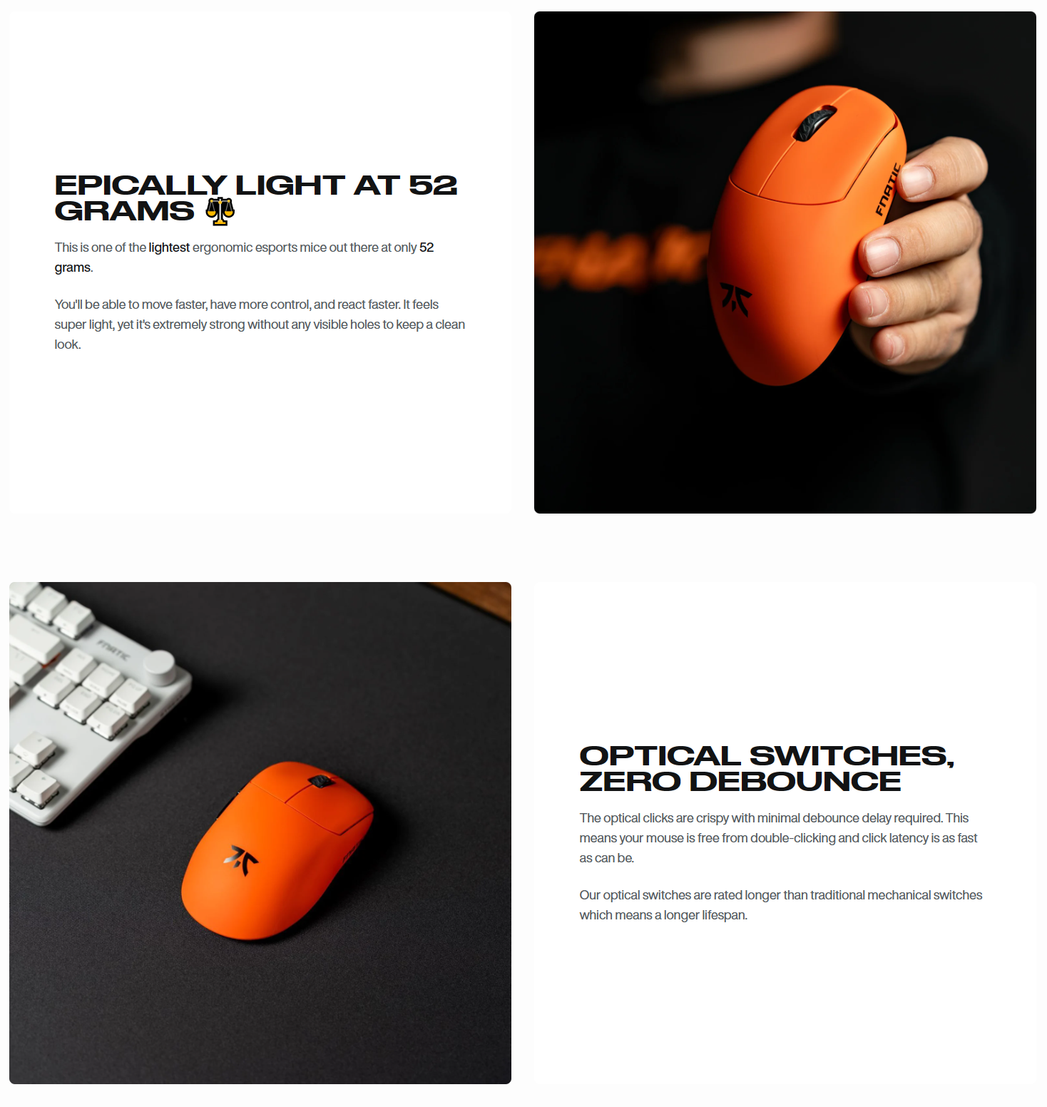 (AONE PLUS SS2) Fnatic Gear x LAMZU Thorn Wireless Mouse - Fnatic Edition Wireless 52g 3395 ...