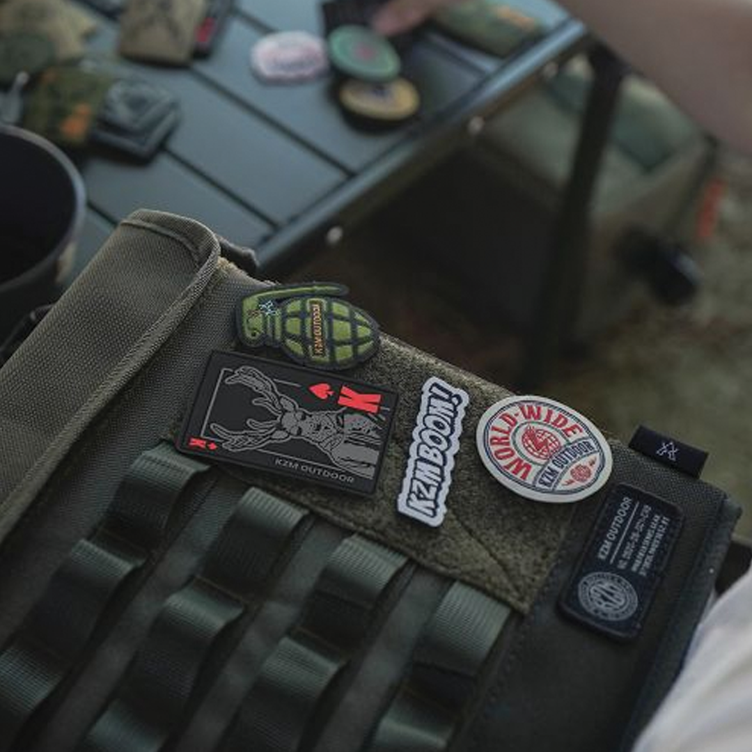 KZM Weaving Wappen 3 Pieces Set - Durable Woven Patches Velcro Badges ...