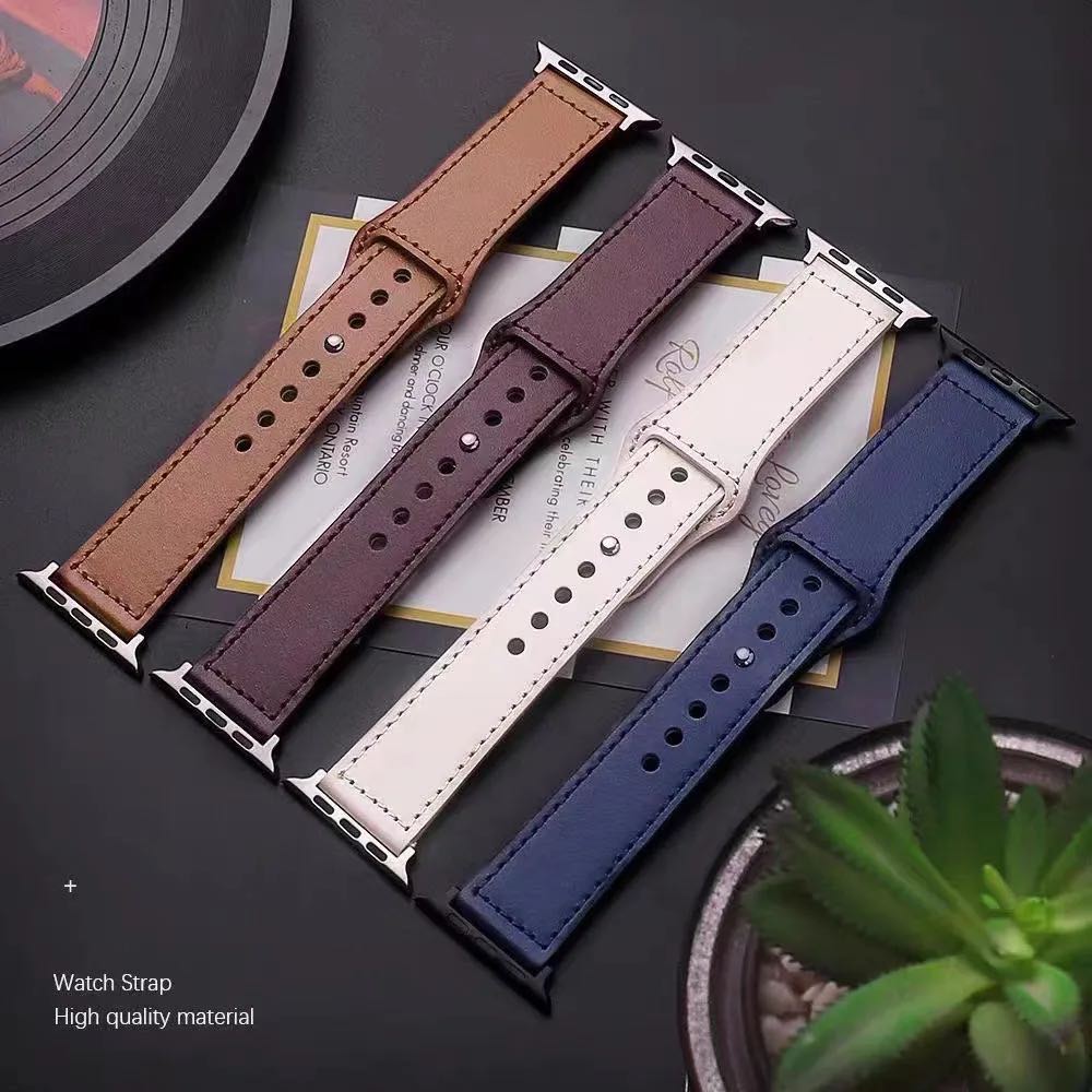 Premium Pin-and-Tuck Closure Leather Strap for iWatch - Series 1 2 3 4 ...