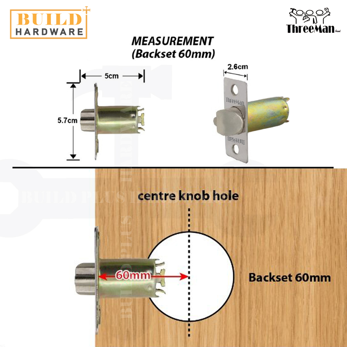𝑻𝑯𝑹𝑬𝑬𝑴𝑨𝑵 Cylindrical Lockset Door Cylinder Lock Set Stainless Steel 圆锁 ...