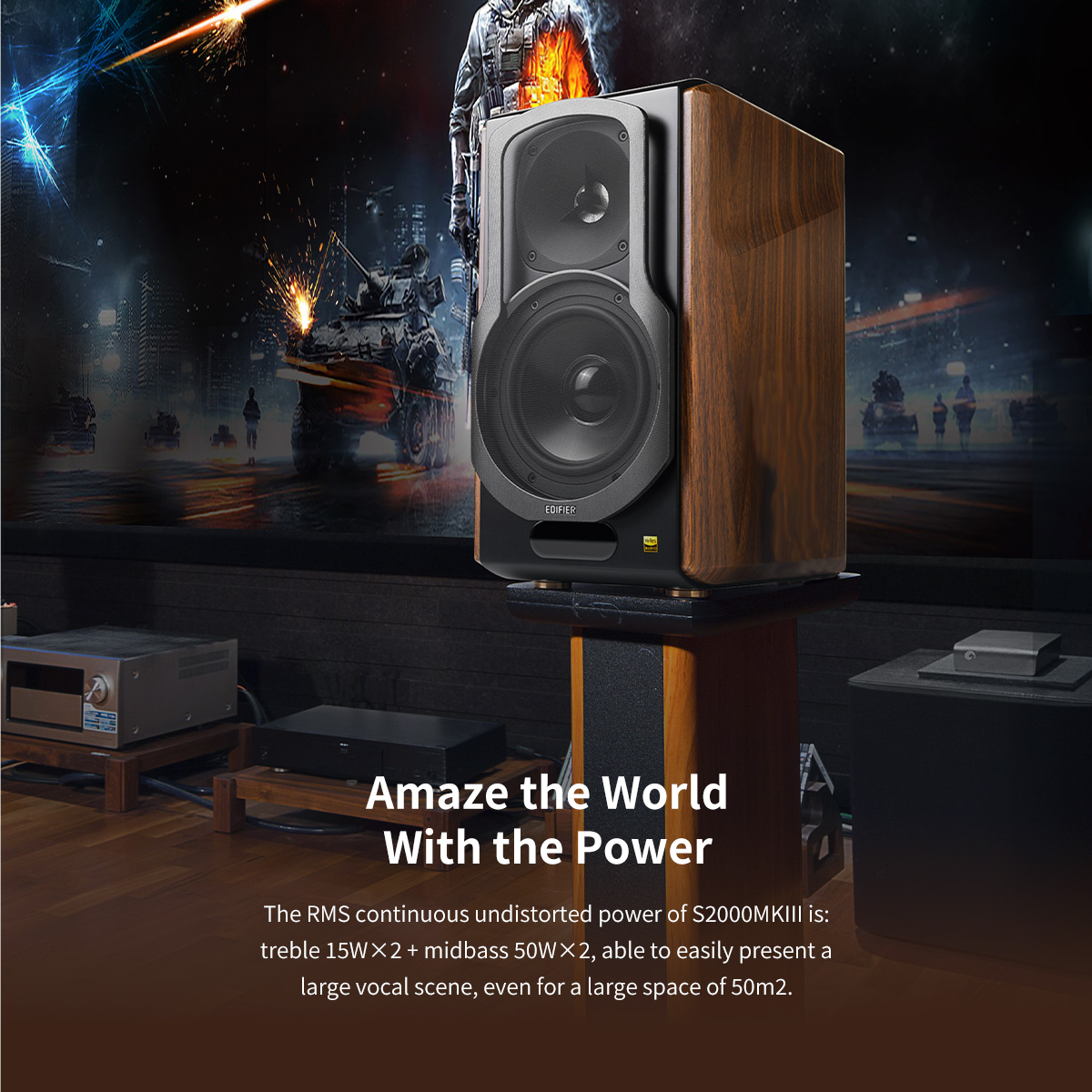 Edifier S2000 MKIII Bookshelf Speaker - Bluetooth V5.0 | Hi-Res | Dual ...