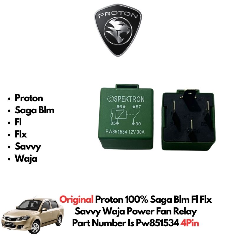 Original Proton 100% Saga Blm Fl Flx Savvy Waja Power Fan Relay ...