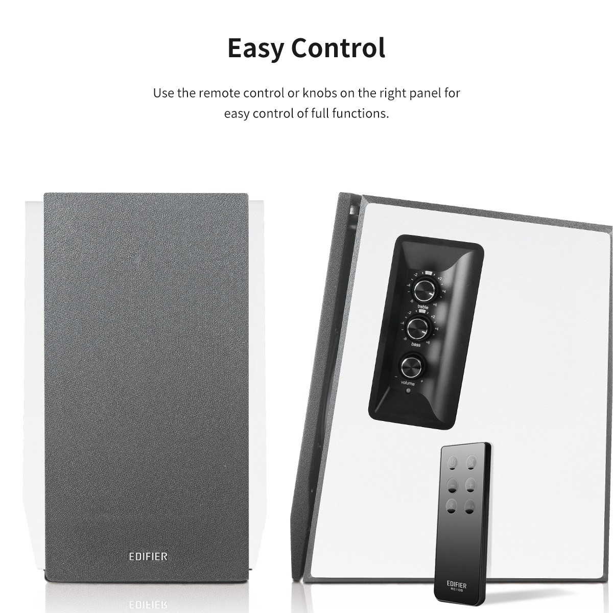 Edifier R1700BT Bluetooth Bookshelf Speaker | 66W High Power | Angled ...