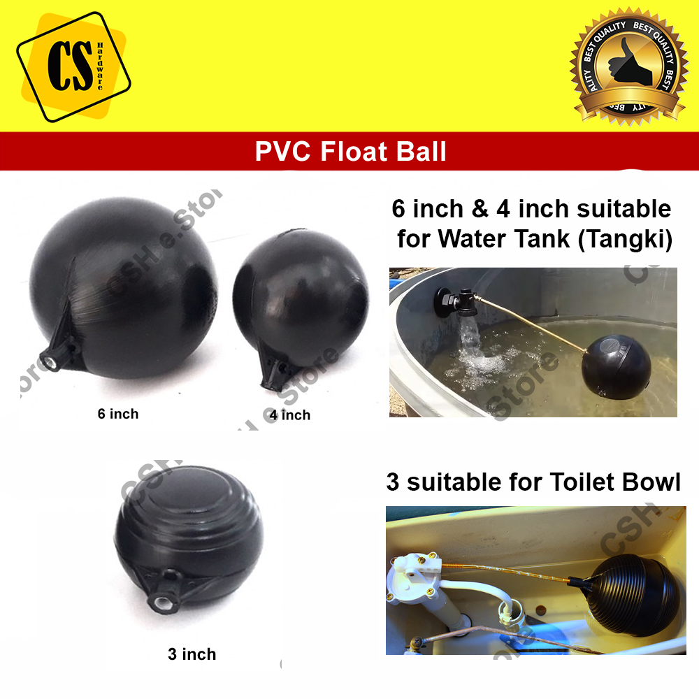 Toilet Cistern Bowl Poly Float Ball for Water Tank Float Valve 3 inch 4 ...
