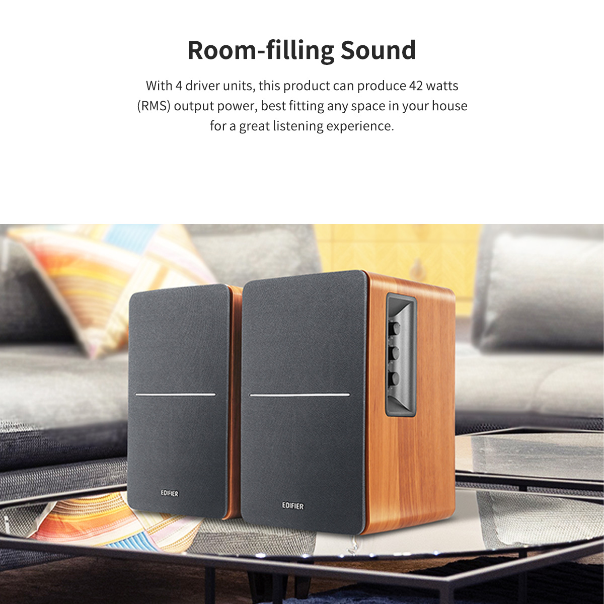 Edifier R1280DBs Bookshelf Speaker - Bluetooth V5.1 | 4" Mid Bass ...