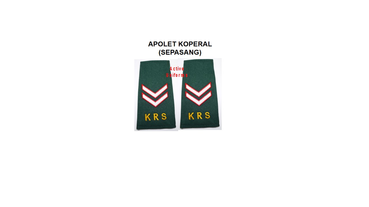 Pangkat KRS Sek Men Kadet Remaja Sekolah Apolet - Lans Koperal ...