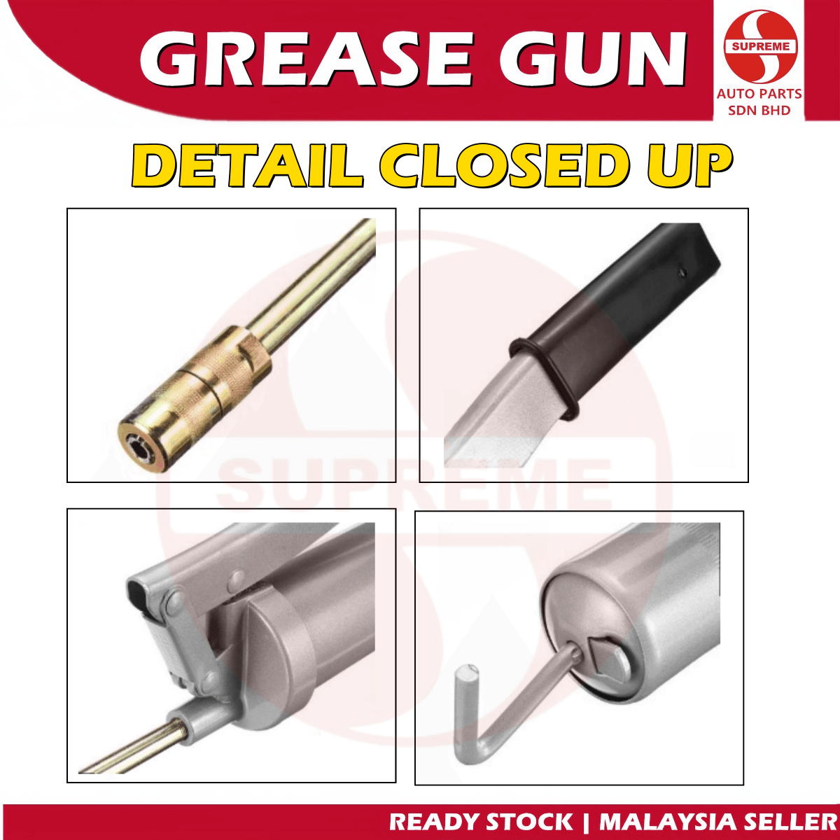 S2U Manual Grease Gun Hand Lever Pump Heavy Duty Flexible Hose Coupler ...